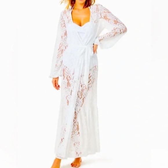 Lilly Pulitzer | Swim | Nwt Lilly Pulitzer Adela Coverup In White Lace ...